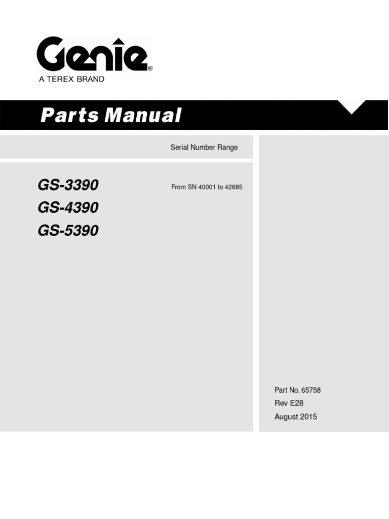 GS-4390 Parts Manual | PDF | Fuel Injection | Axle