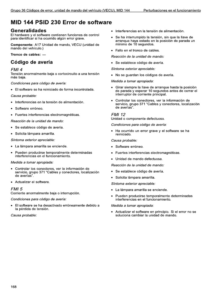 Codigo Averia Mid 144 Psid 230 | PDF