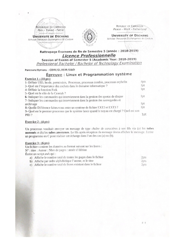 Linux et programmation système | PDF