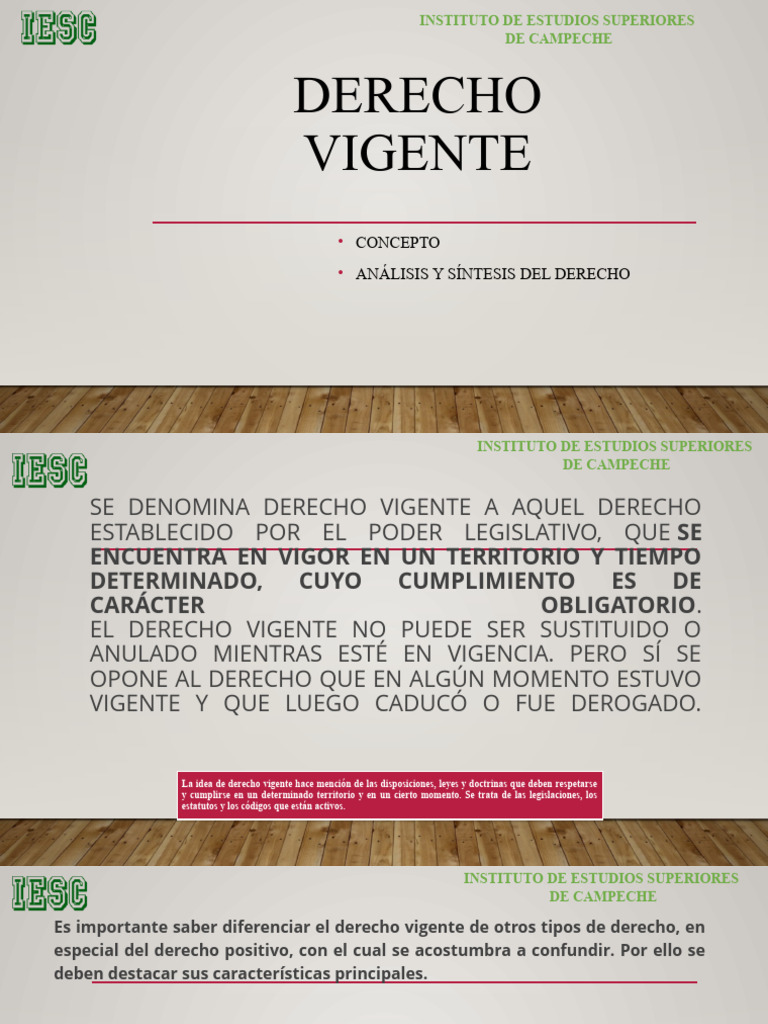 Derecho Vigente: Concepto y Análisis | PDF | Gobierno | Ciencias Políticas
