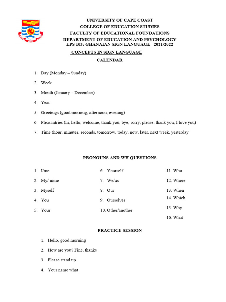 Concepts in Sign Language - General-1 | PDF | Foods | Soup