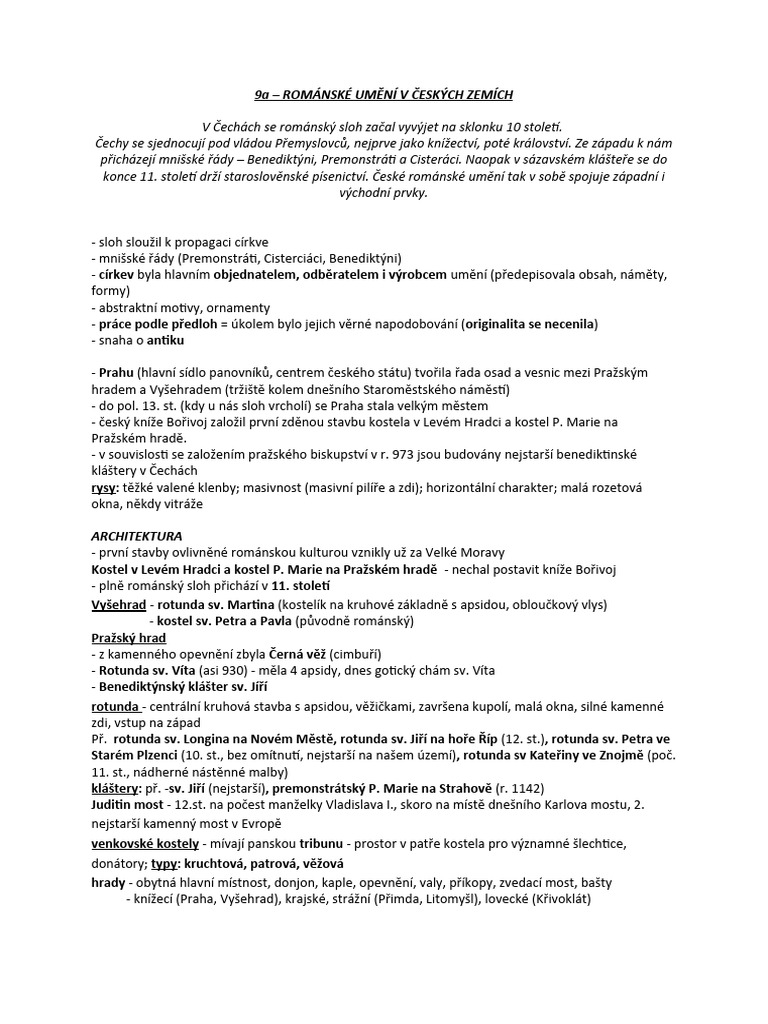 9 - Romanske Umeni V Cechach | PDF