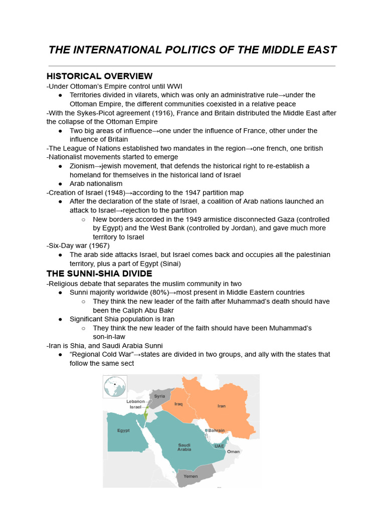 The International Politics of The Middle East | PDF | Israel | World ...