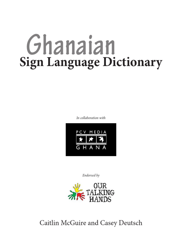 Ghanaian Sign Language Dictionary | PDF | Hand | Finger