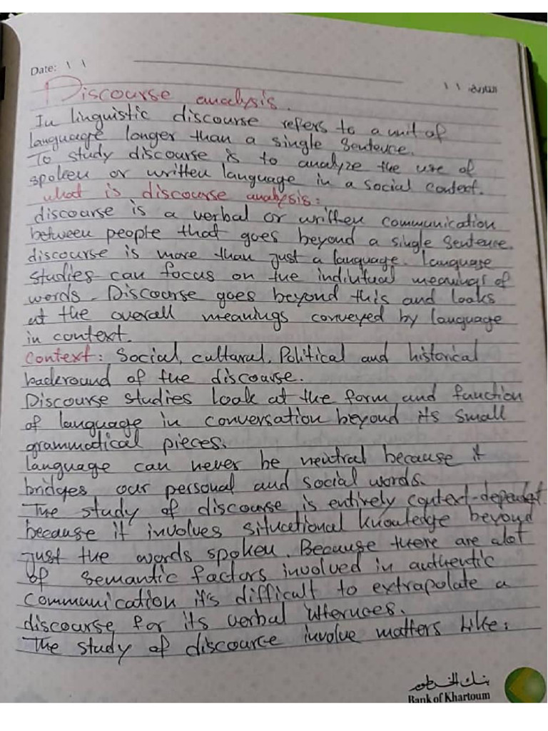 Discourse Analysis | PDF