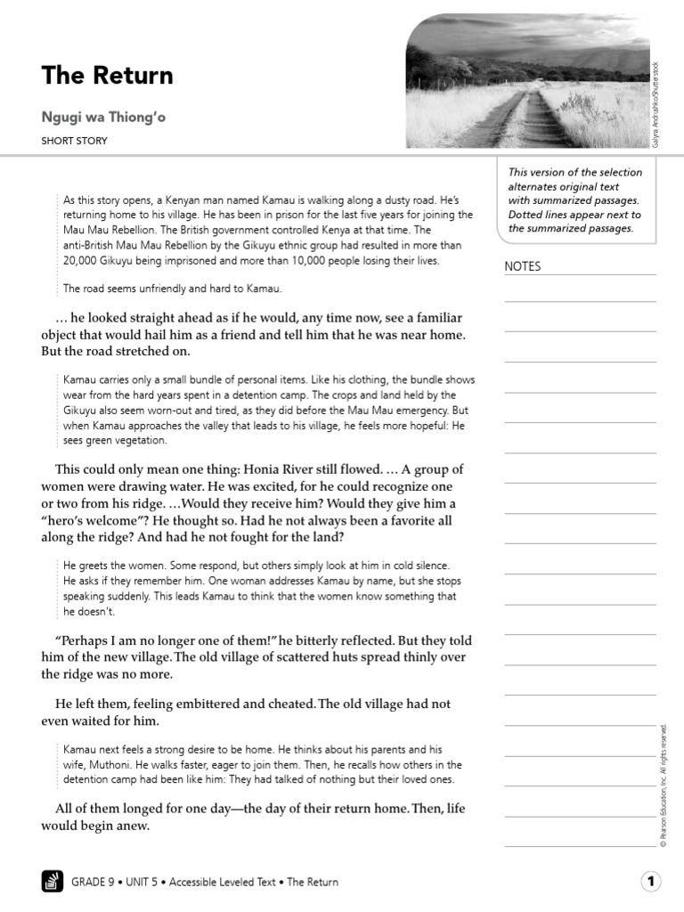 The Return - Short Story Text | PDF