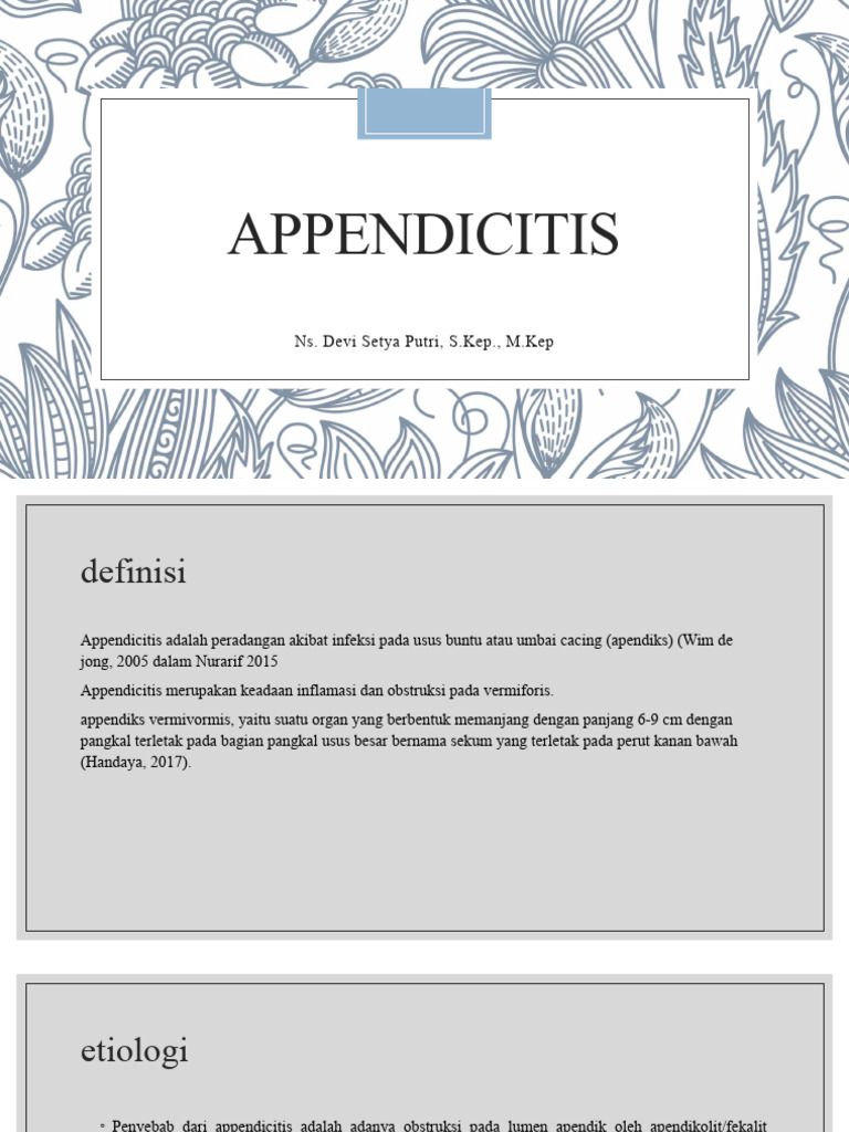 Panduan Lengkap Appendicitis | PDF | Sains & Matematika