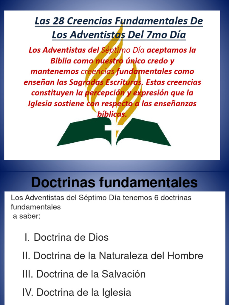 Doctrinas y Creencias de Los Aadventistas | PDF | Iglesia Adventista del Séptimo Día | Cristo ...