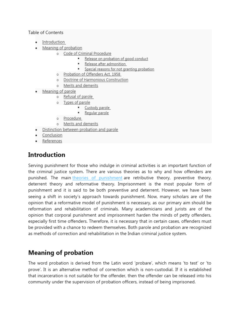 Understanding Probation and Parole | PDF | Probation | Parole