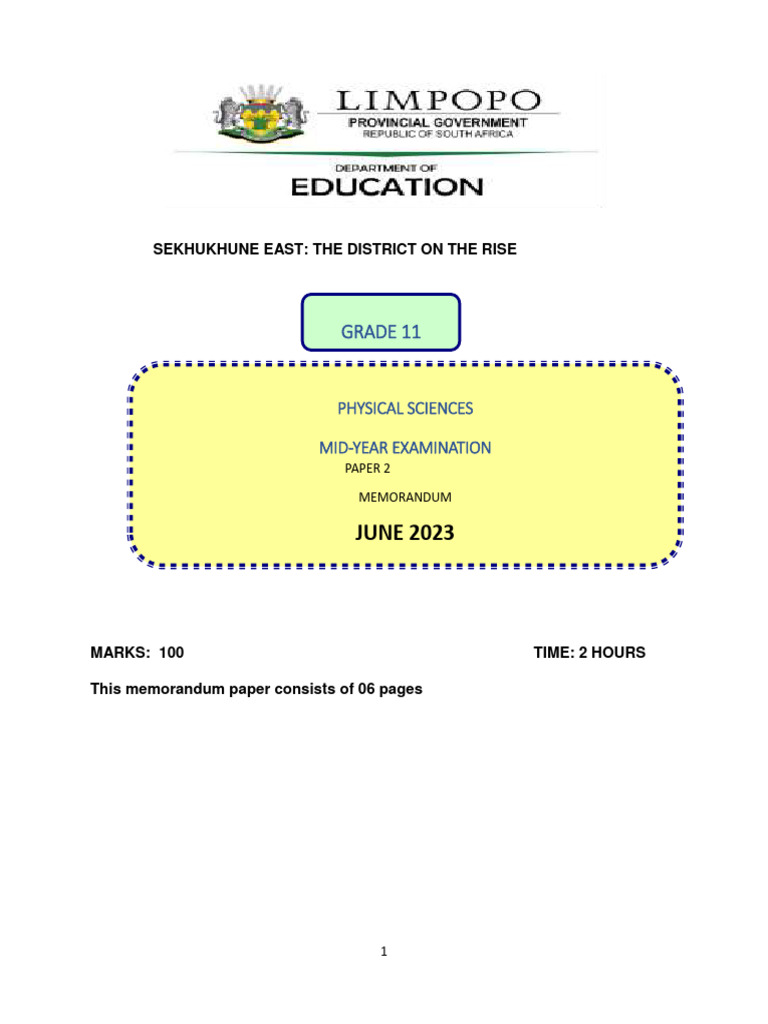 Phsc P2 Marking Guideline Pdf Chemical Bond Covalent Bond