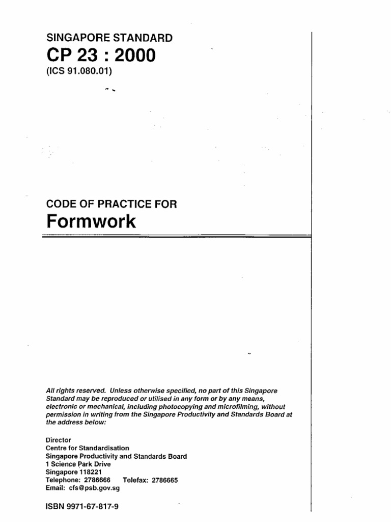 CP 23 Formwork - PDF - Adobe Acrobat | PDF | Structural Load | Concrete