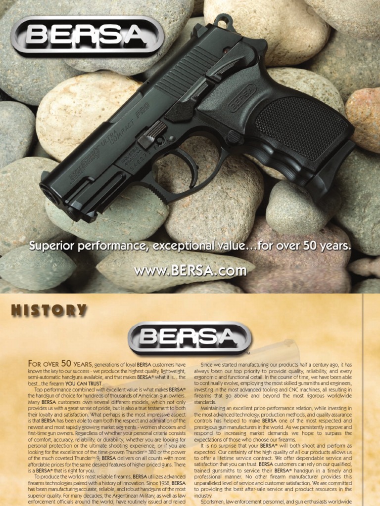 Bersa Arms 2011 Catalog | Trigger (Firearms) | Handgun