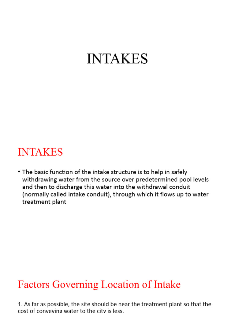 Intakes | PDF