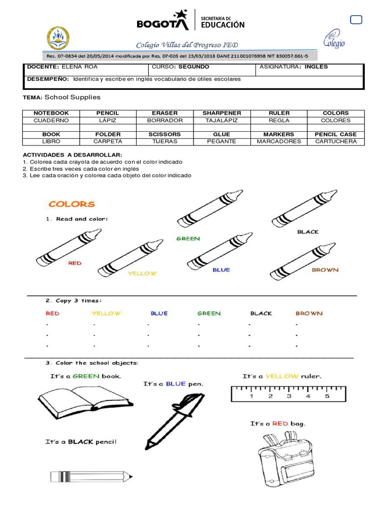 COLORS - SECOND GRADE | PDF