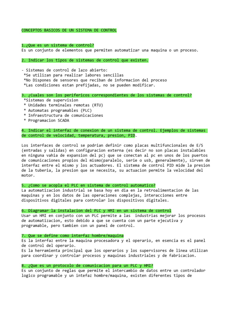 Conceptos Basicos de Un Sistema de Control LEO - BRYAN | PDF ...