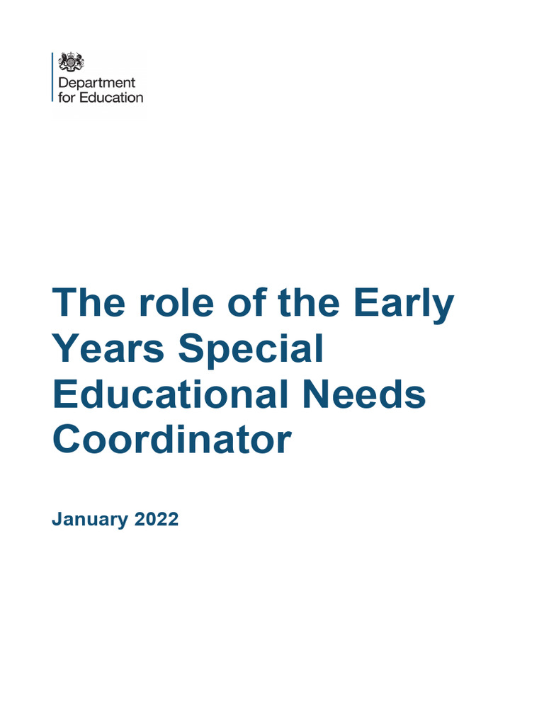 The Role of The Early Years SENCO | PDF | Special Education