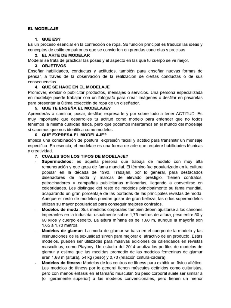 El Modelaje GJ | Descargar gratis PDF | Moda | Ropa