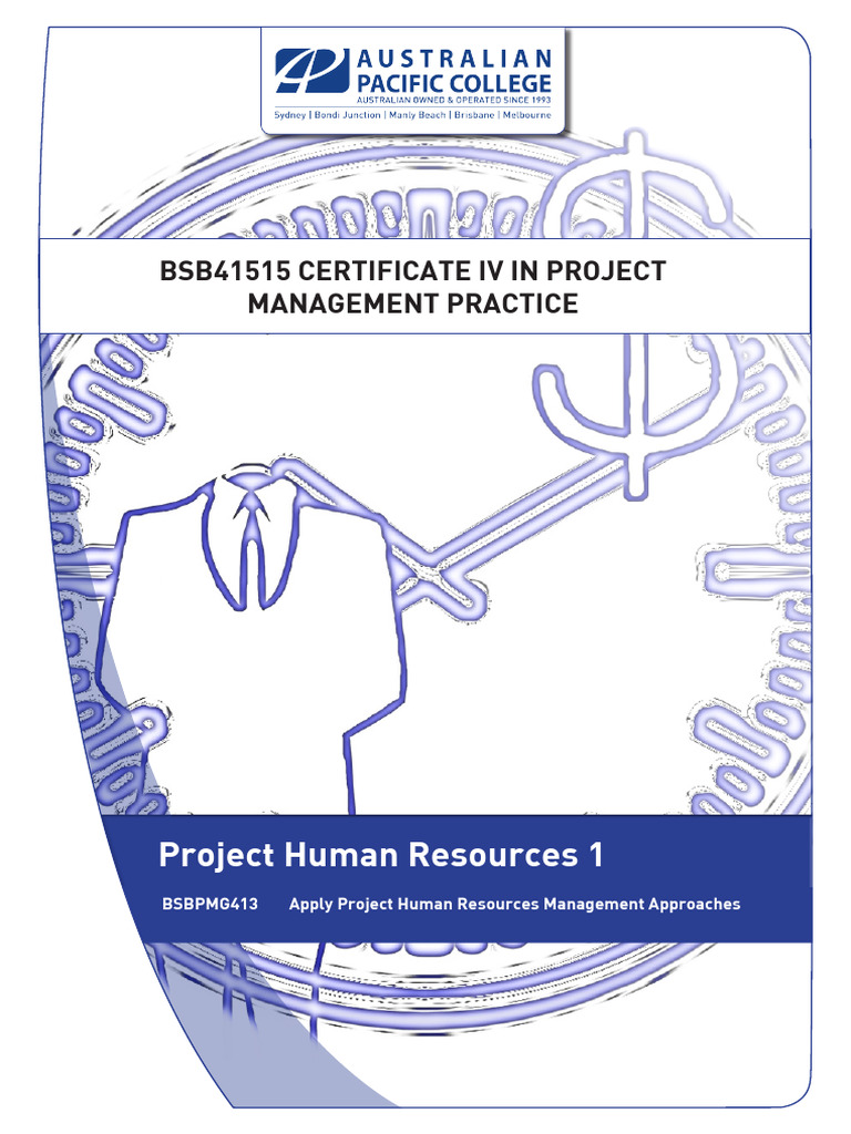 1579 Project Human Resources Work Book Lect | PDF | Project Management | Mentorship