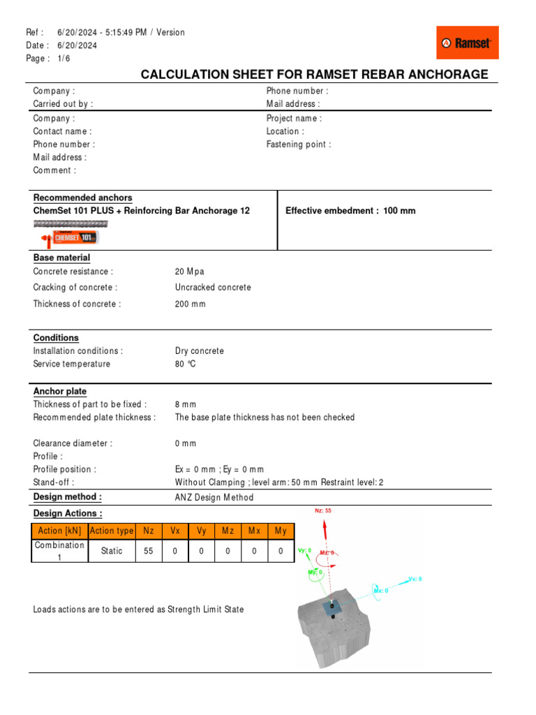 ChemSet 101 PLUS + Reinforcing Bar Anchorage 12-20 06 2024 | PDF ...