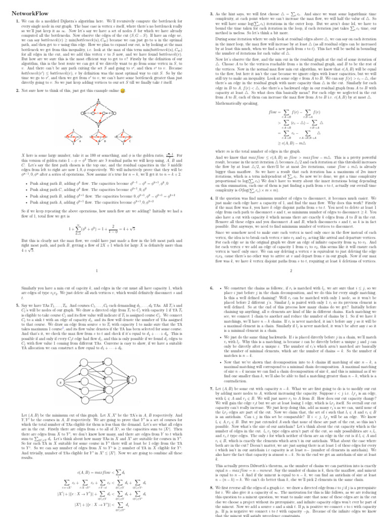 NetworkFlow_NP_merged | PDF | Vertex (Graph Theory) | Graph Theory