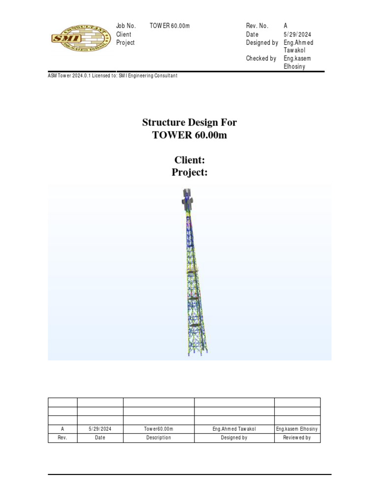 Tower 60.00m Unsafe | PDF | Applied And Interdisciplinary Physics