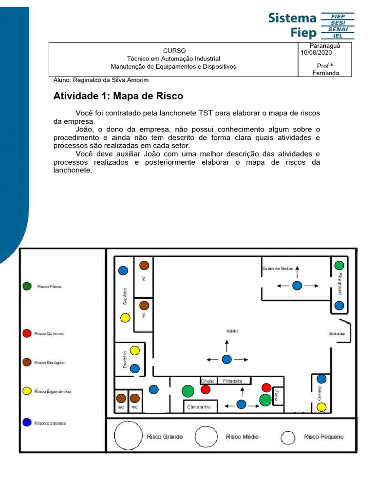 Atividade - Mapa de Risco | Download grátis PDF | Radioatividade | Cor