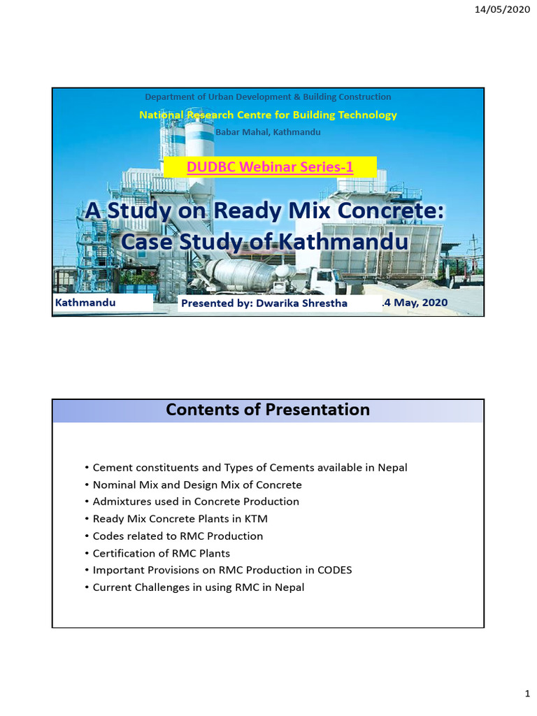 Ready Mix Concrete Study in Kathmandu | PDF | Concrete | Cement
