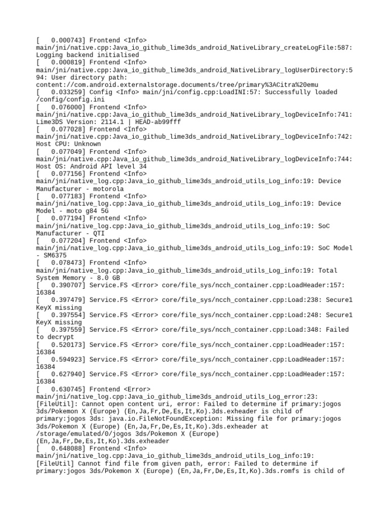 Lime3ds Log | PDF | Operating System Families | Computer Hardware