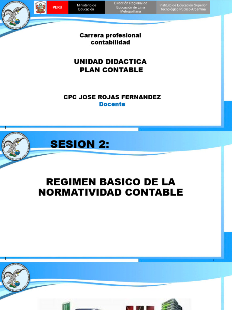 SESION 02 PLAN CONTABLE Regimen Basico de La Normatividad Contable | PDF | normas ...