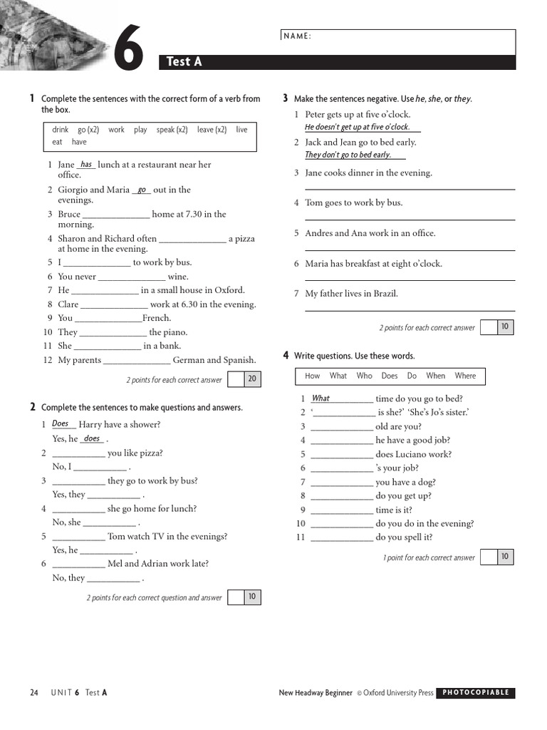 UNIT 6 BEGINNERS | PDF | Drink | Cuisine
