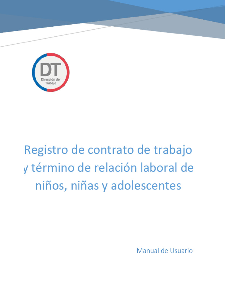 Manul Registro de Contrato de Trabajo y Termino de Relación Laboral | PDF | Documento de ...