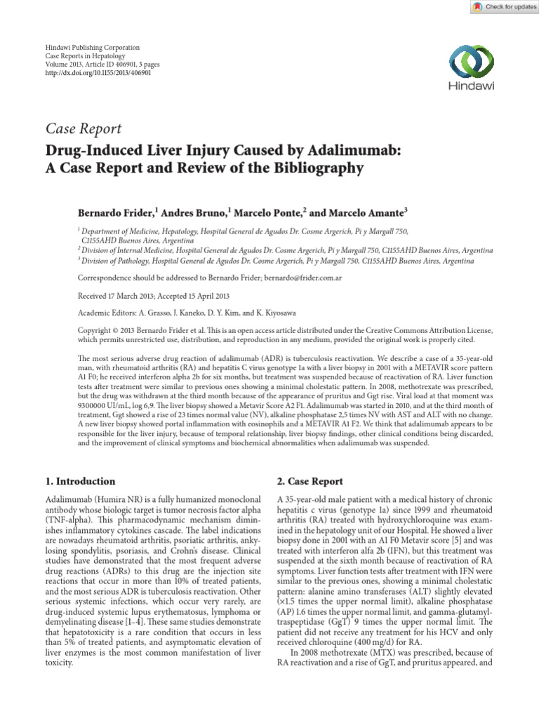 Case Reports in Hepatology - 2013 - Frider - Drug‐Induced Liver Injury ...