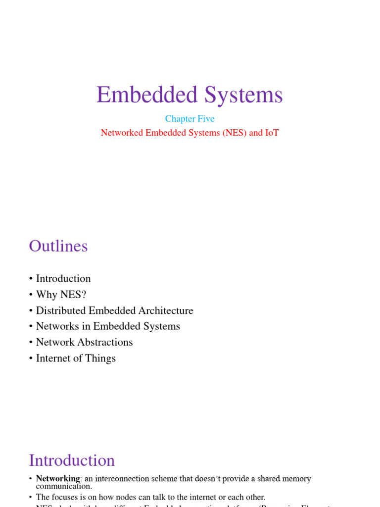 Embedded Systems Ch-5 | PDF | Internet Of Things | Computer Network