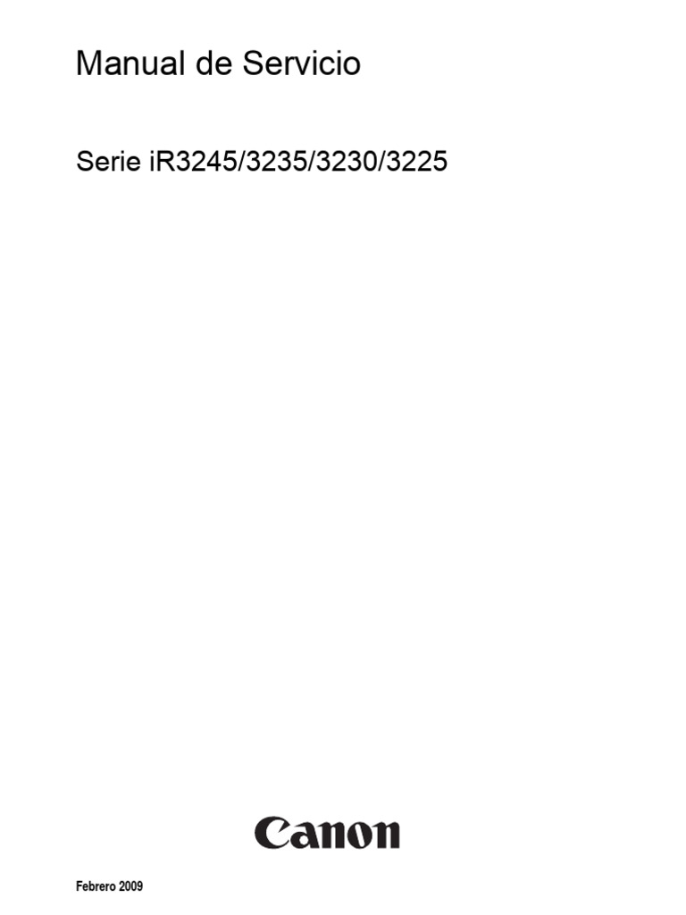 Imagerunner Ir3245 Ir3235 Ir3230 Ir3225 Sm-Es | PDF | Ingenieria ...