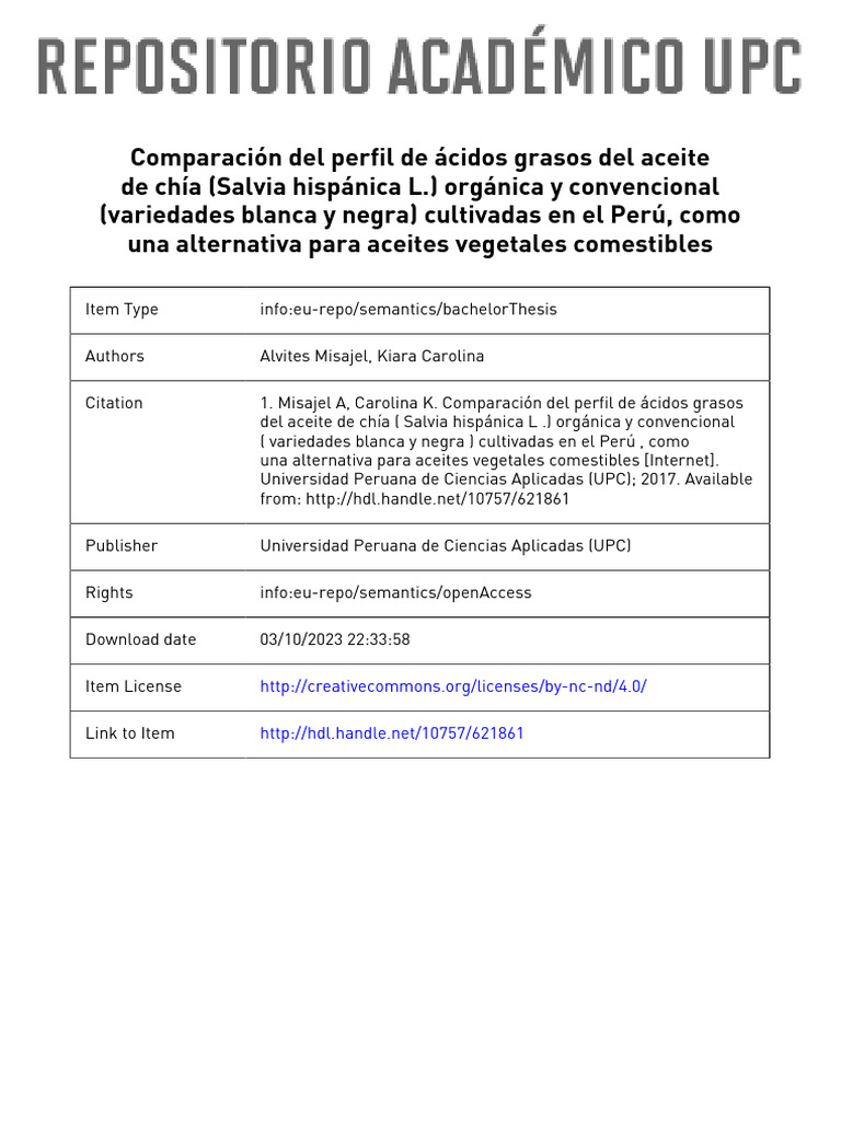 ALVITES - MK Estudio de Chia | PDF | Petróleo | Alimentos