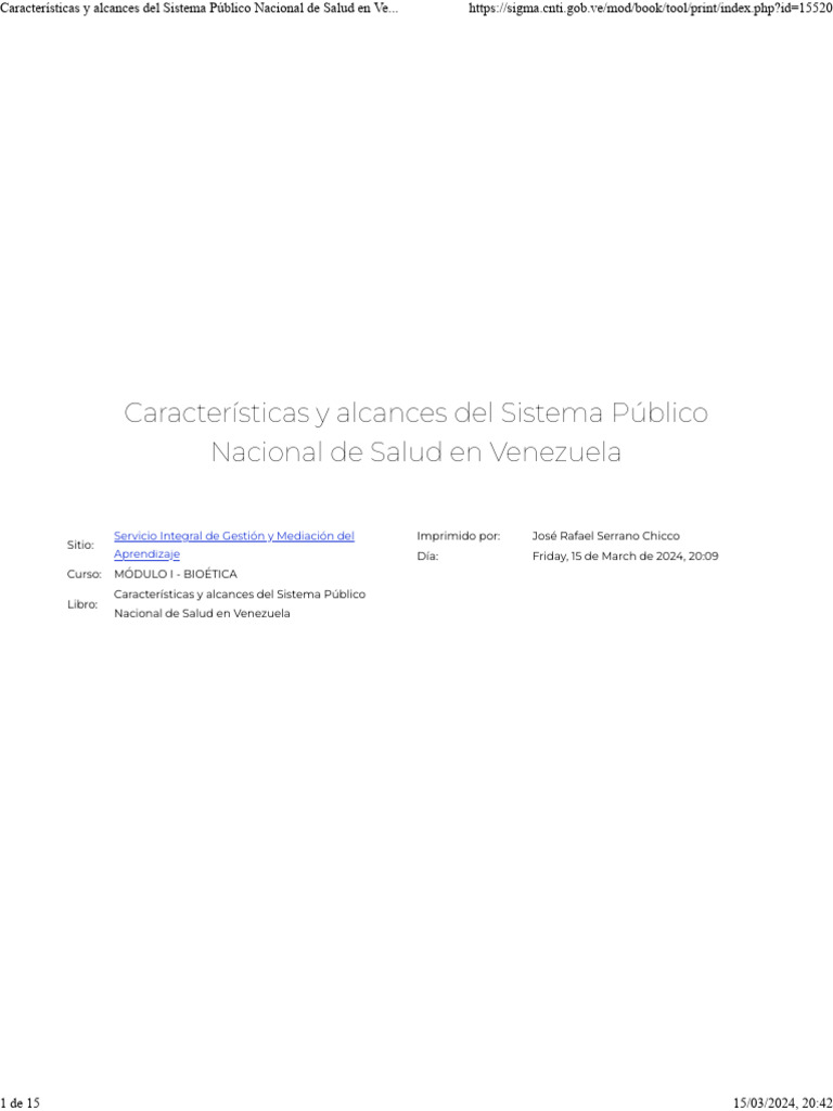 L2-Características y alcances del Sistema Público Nacional de Salud en ...
