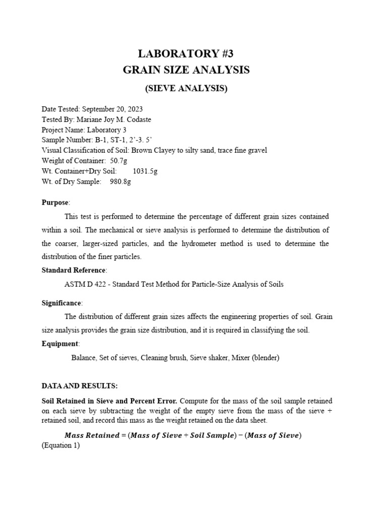 lab 3 final | PDF | Natural Materials | Soil