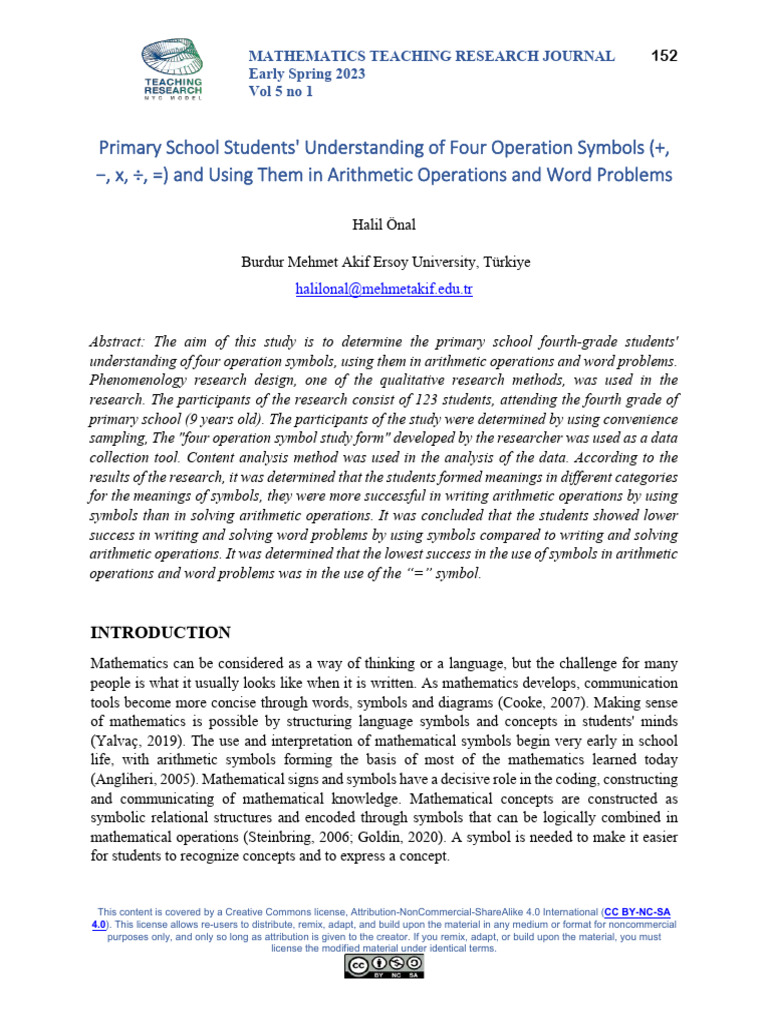 Four Fundamental Operations | PDF | Creative Commons License ...