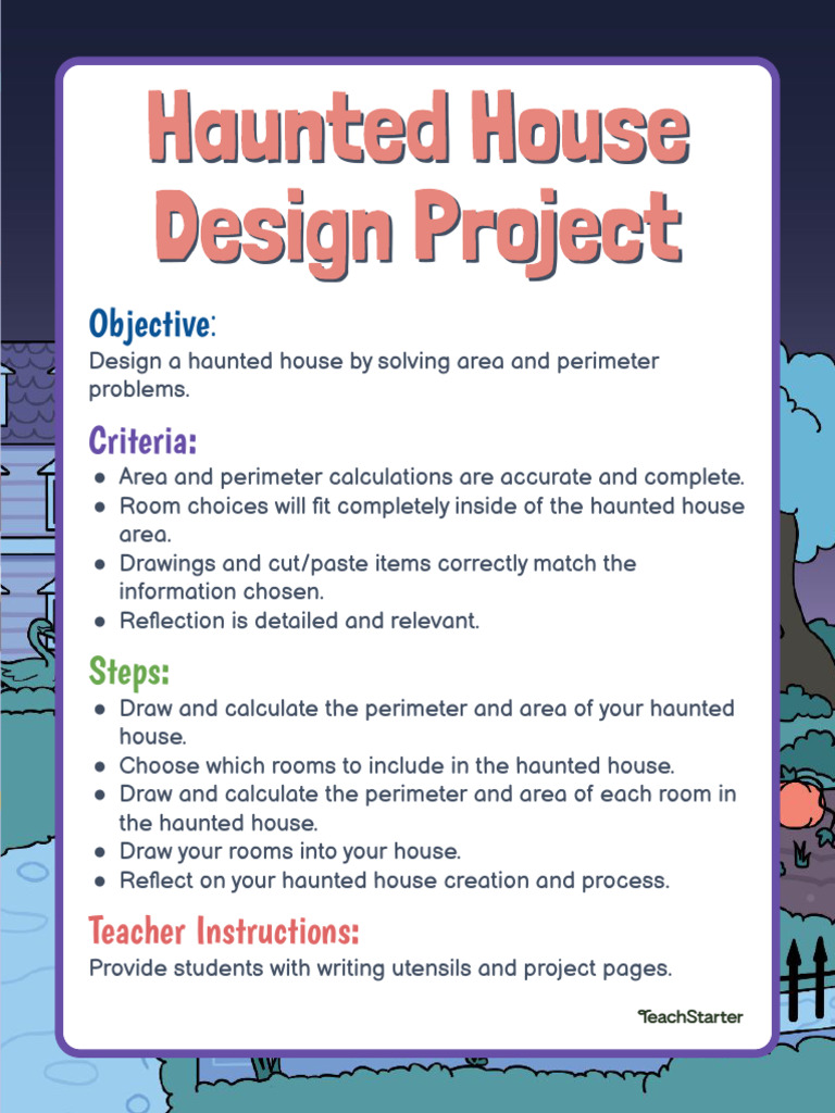 Areaand Perimeter Haunted House Project Printable PDF | PDF