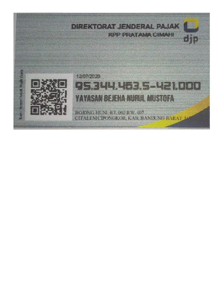 NPWP YAYASAN BJH - Dikompresi | PDF