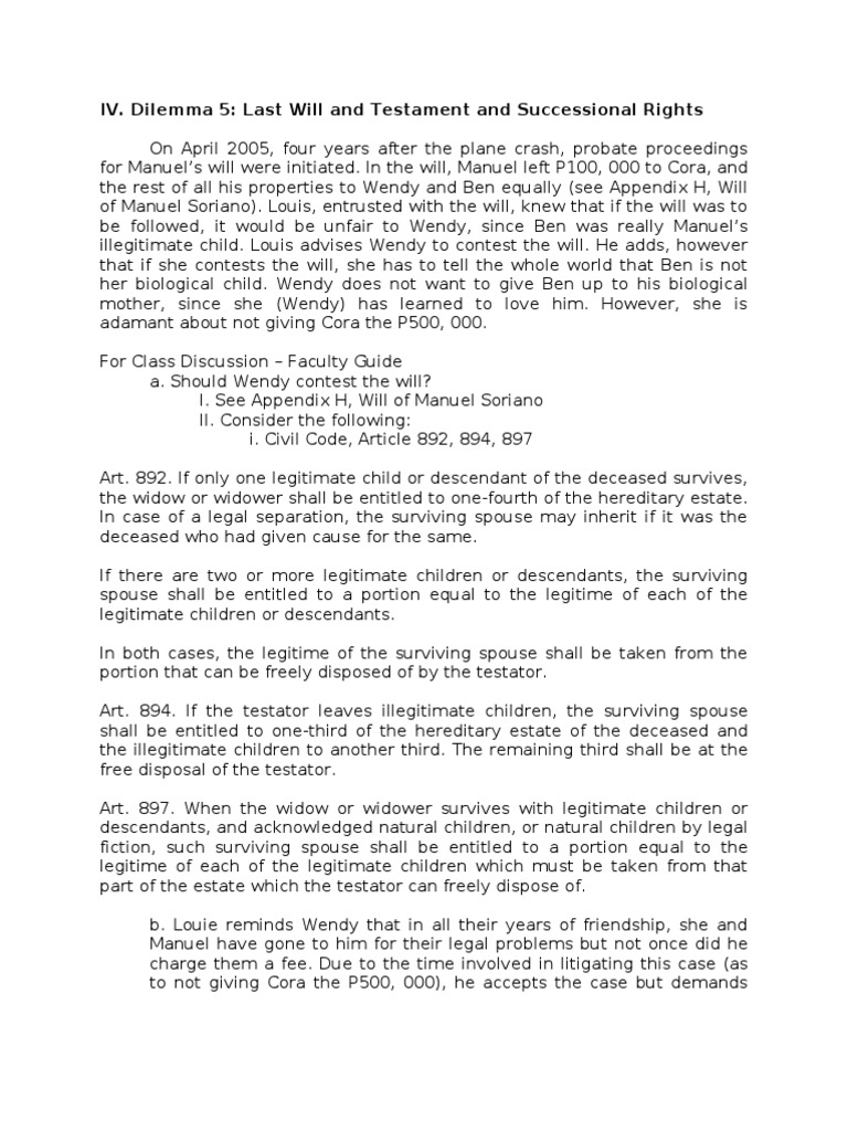 A Question of Inheritance: Analyzing the Legal and Ethical Issues ...