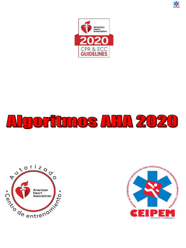 Algoritmos ACLS 2020 | PDF | Paro cardíaco | Corazón