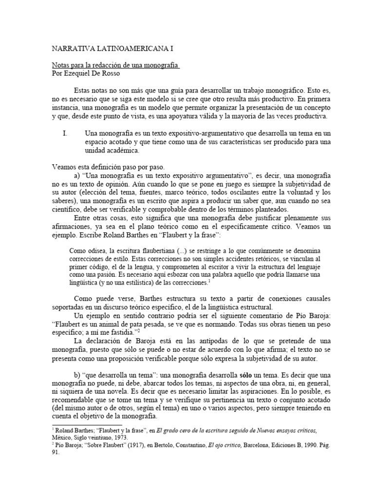 Notas para La Redacción de Una Monografía | PDF | Autor | Puntuación