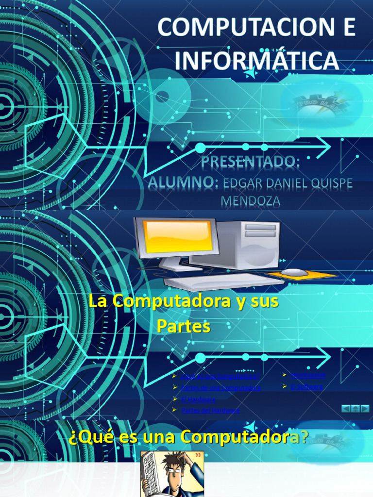 El Computador y Sus Partes | PDF | Hardware de la computadora | Unidad ...