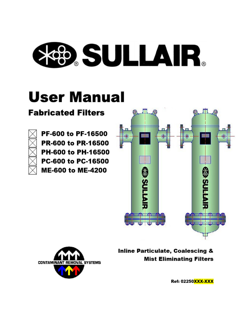Manual Fab Filters PF, PH, PC, PR, ME | PDF | Filtration | Personal ...