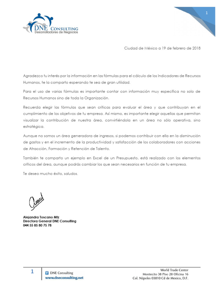 Fórmulas Clave para RR.HH. en DNE Consulting | PDF | Salario | Business