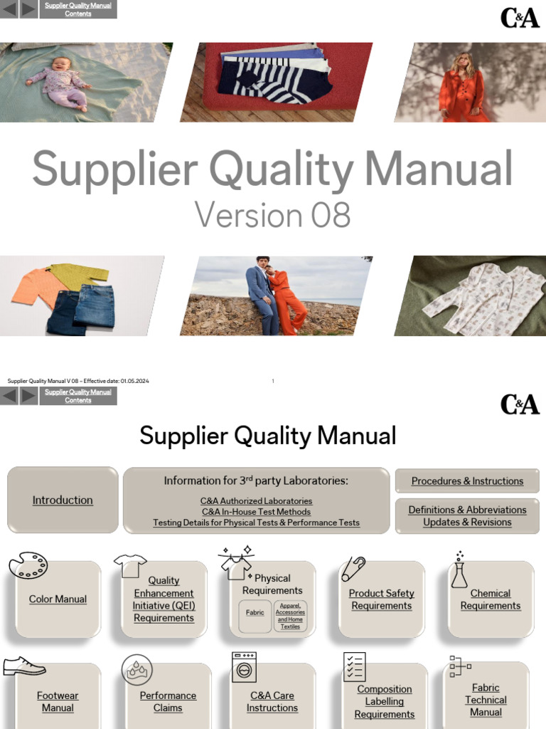Supplier Quality Manual SQM V08 | PDF | Textiles | Supply Chain