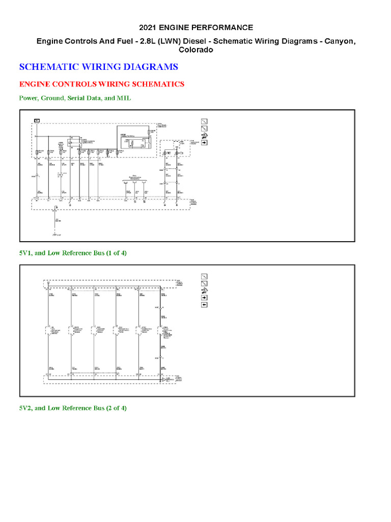 2021 Canyon, Colorado Workshop - Engine Controls and Fuel - 2.8L (LWN ...