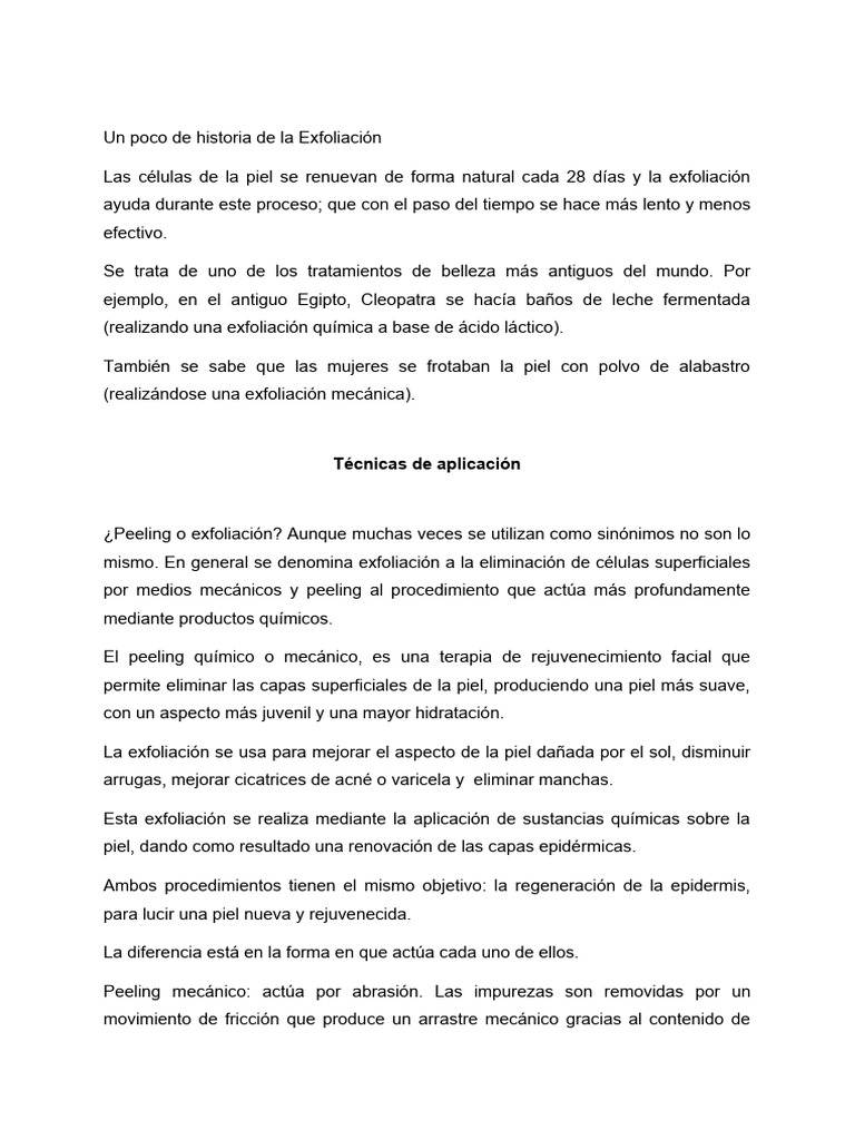 Tecnicas de Piling | PDF | Piel | Dermatología