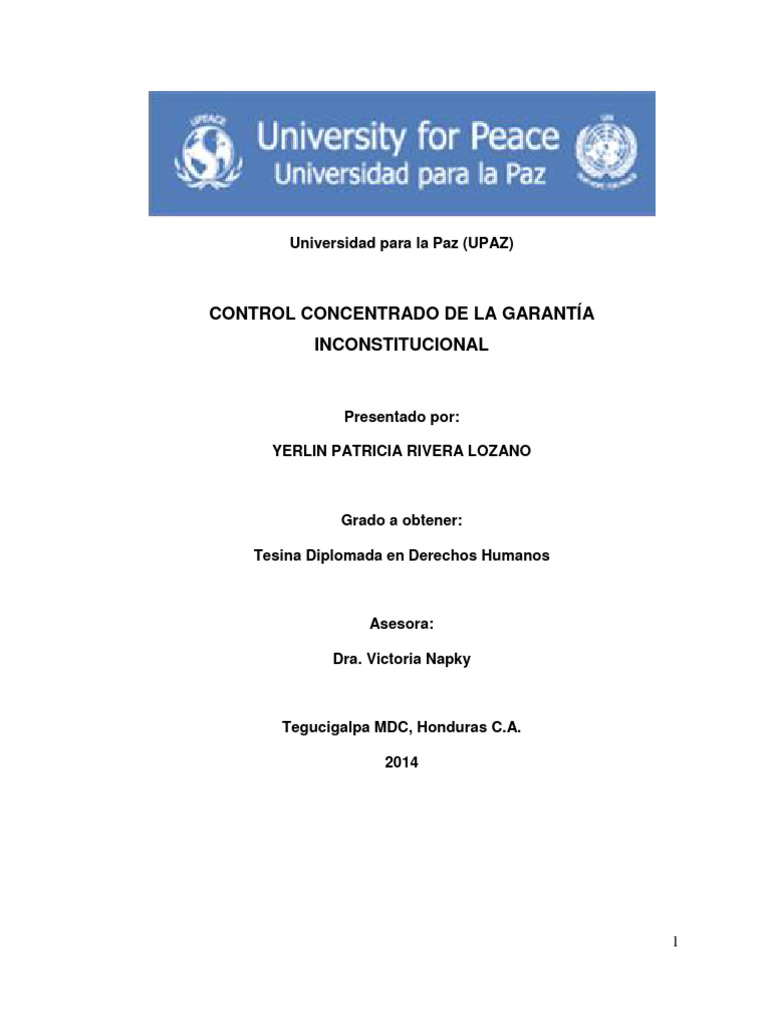 Control Constitucional en Honduras | PDF | Constitución | Judicaturas